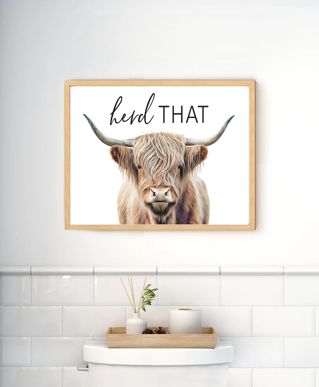 Herd That Highland Cow Funny Bathroom Wall Art | Heard That Humor ...