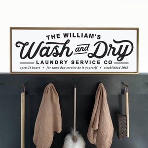 Personalized Laundry Room Sign Custom Wash and Dry Same Day Service ...