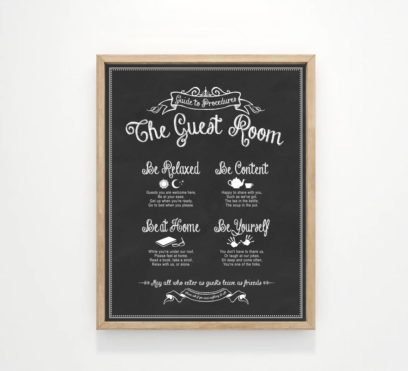 Guest Room Wall Decor Guide to Procedures | Guest Bedroom Welcome Art ...