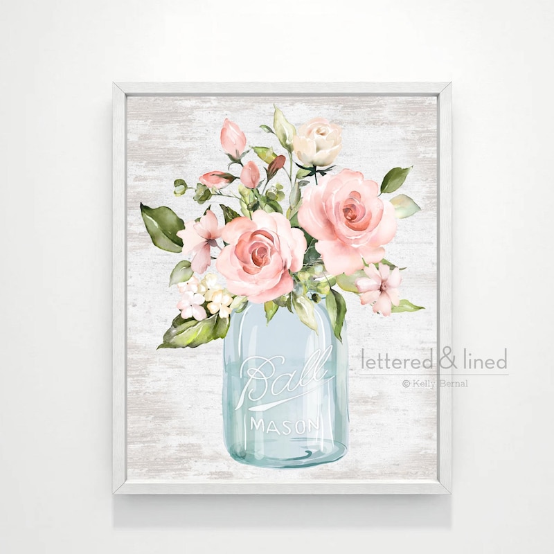 Mason Jar Wall Art - Etsy