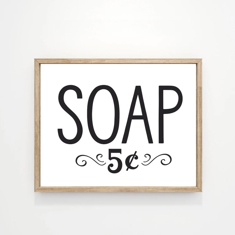 Soap 5 Cents Sign - Etsy