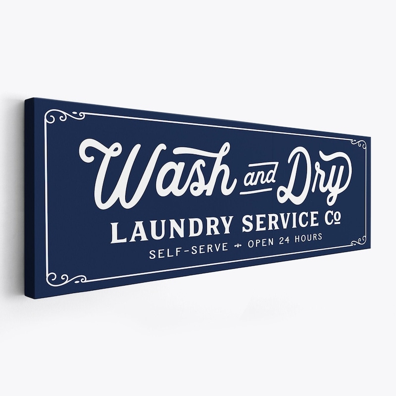 Wash and Dry Sign - Etsy
