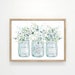 Eucalyptus Blue Mason Jar Labels Trio | Turquoise Aqua Green Bouquet ...