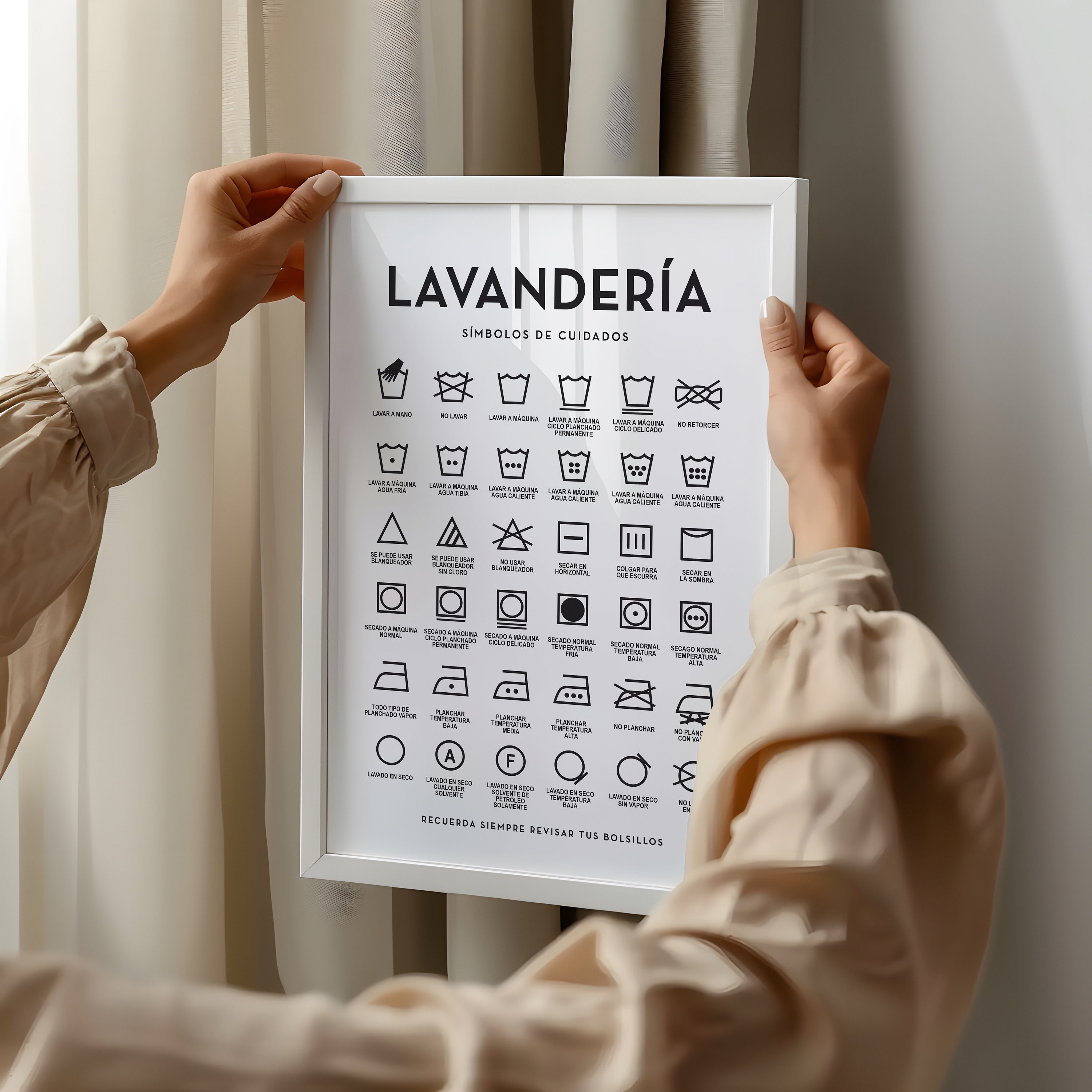 Spanish Laundry Room Art: Symbols & Stain Guide - Set of 2 - Etsy