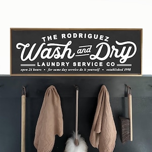 Personalized Laundry Room Sign Custom Wash and Dry Same Day Service ...