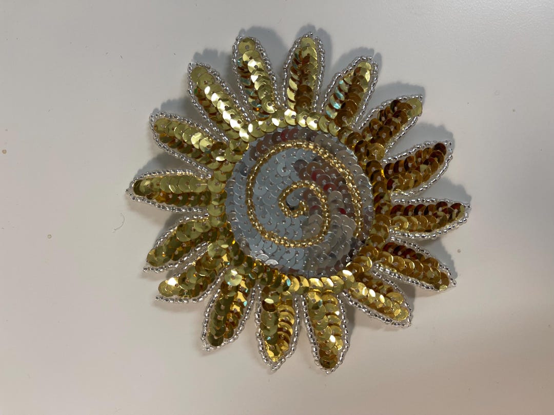 Sun Celestial Sequin and Bead Appliqué Patch - Etsy