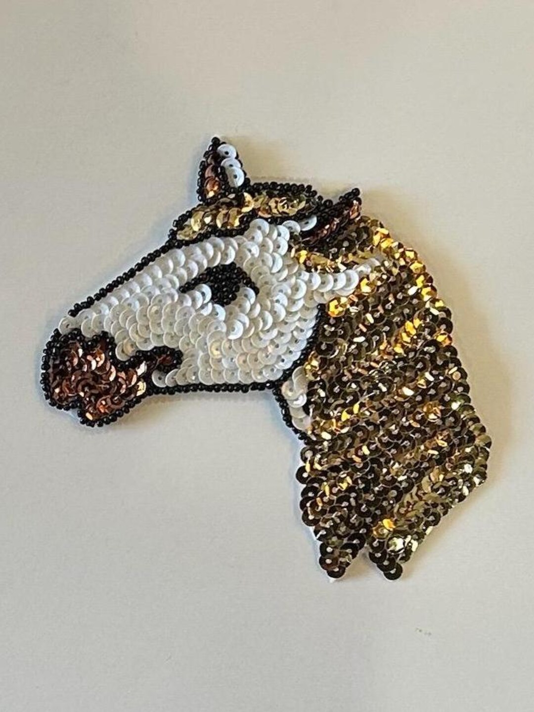 Equestrian Sequin and Bead Appliqué Patch - Etsy