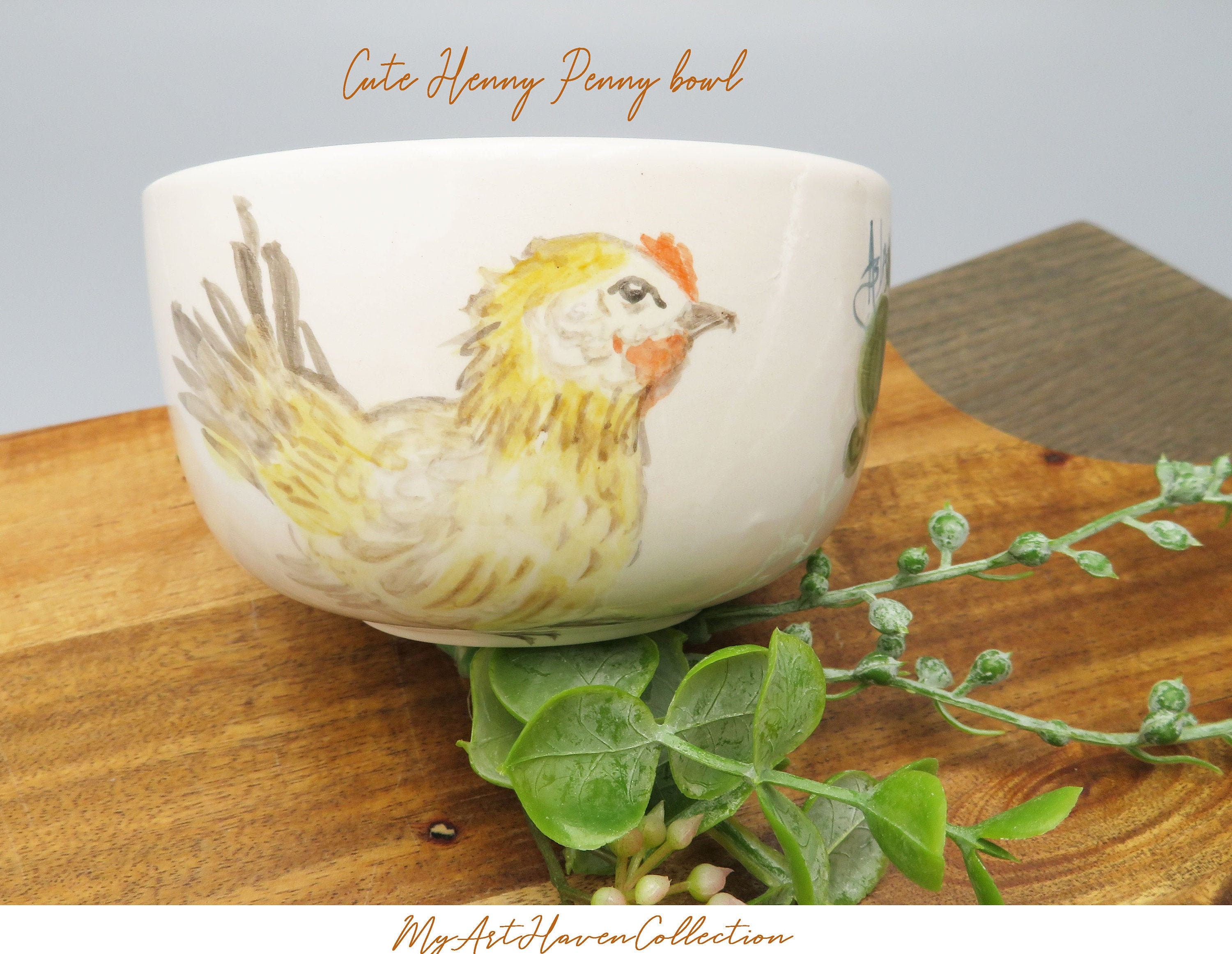 Chicken Cereal Bowl~Baby Chick Ceramic Bowl~Farm Chicken Pottery ...