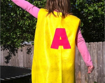 Deluxe Custom Felt Superhero Cape Letter Initial Flash | Etsy