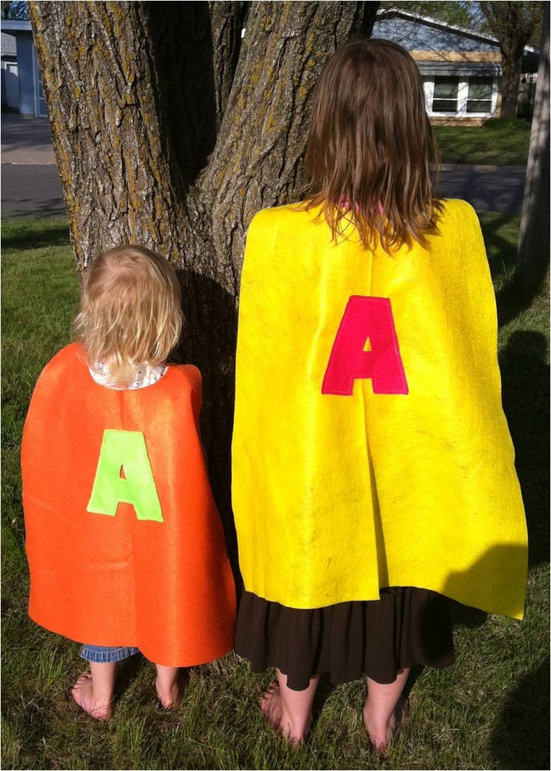 Custom Felt Superhero Cape Letter Initial Children's - Etsy