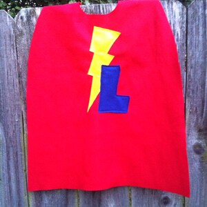 Deluxe Custom Felt Superhero Cape Letter Initial Flash Children's - Etsy