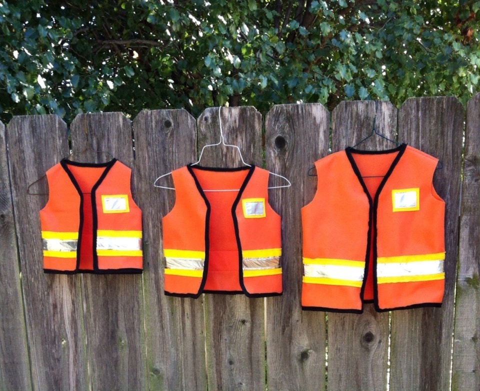 Construction Worker Costume Toddler Construction Vest Kids | Etsy