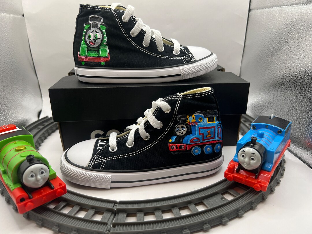 Cartoon Painted Shoes Thomas the Train Shoes Percy Train Shoes Thomas ...