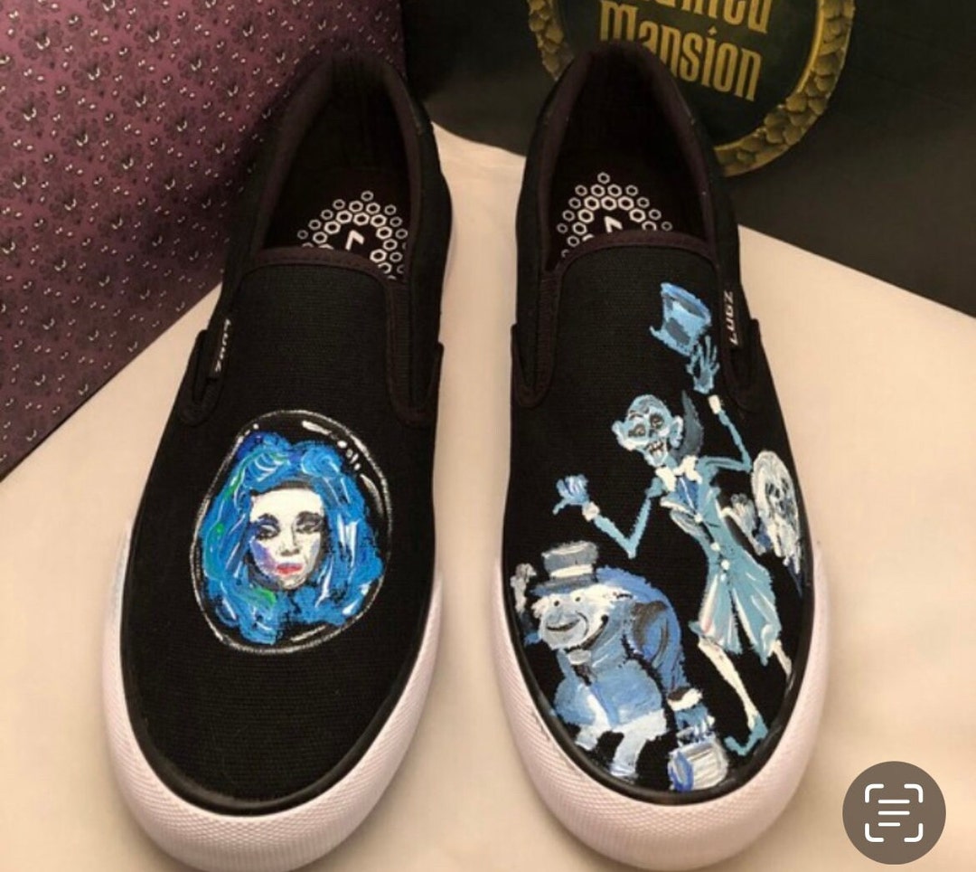 Disney Haunted Mansion Shoes Hand Painted Disney Shoes Disney Nightmare ...