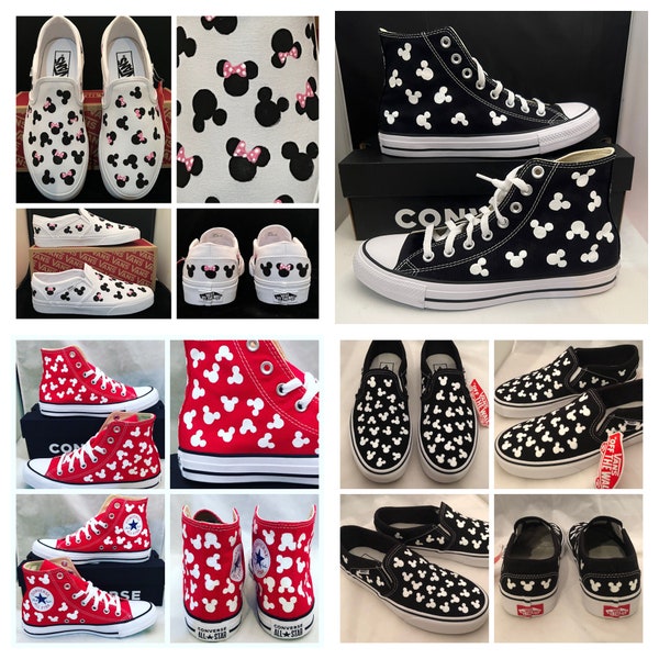 Minnie Mouse Hand Painted Shoes - Etsy