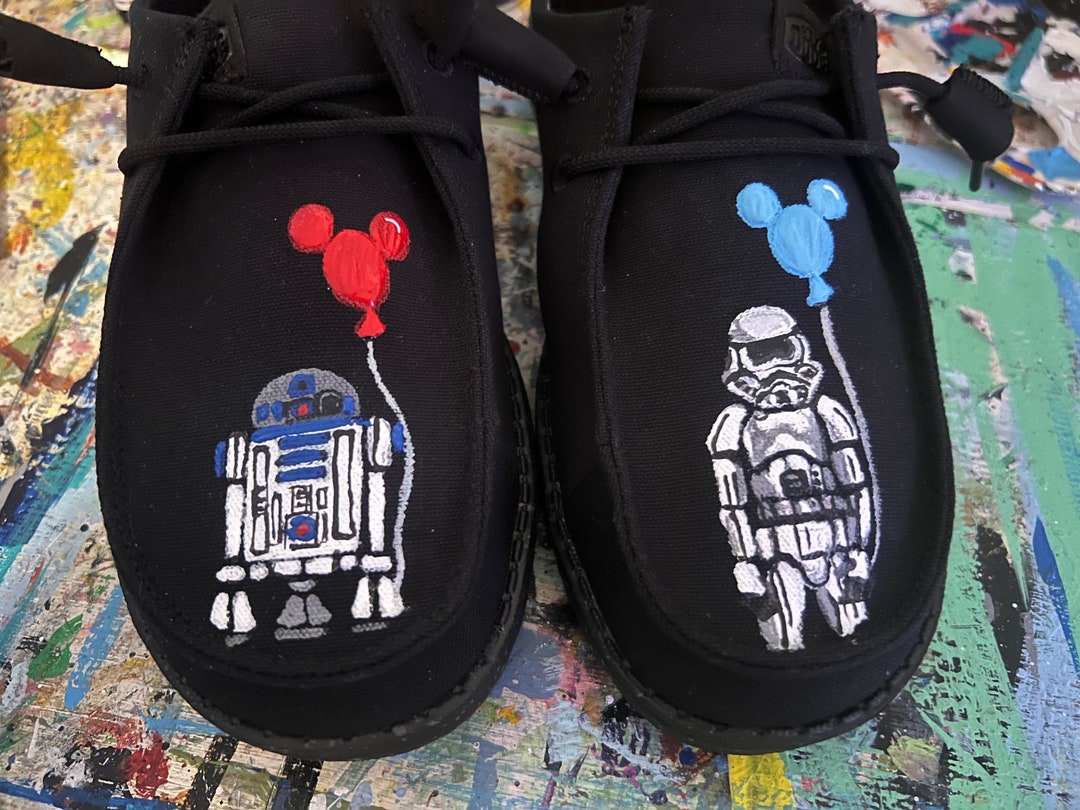 Star Wars Shoes Hand Painted Disney Shoes Women's Kids Disney Baby Yoda ...
