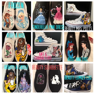 Hey Dude Mickey Mouse Shoes Minnie Mouse Shoes Hand Painted Shoes Hand ...