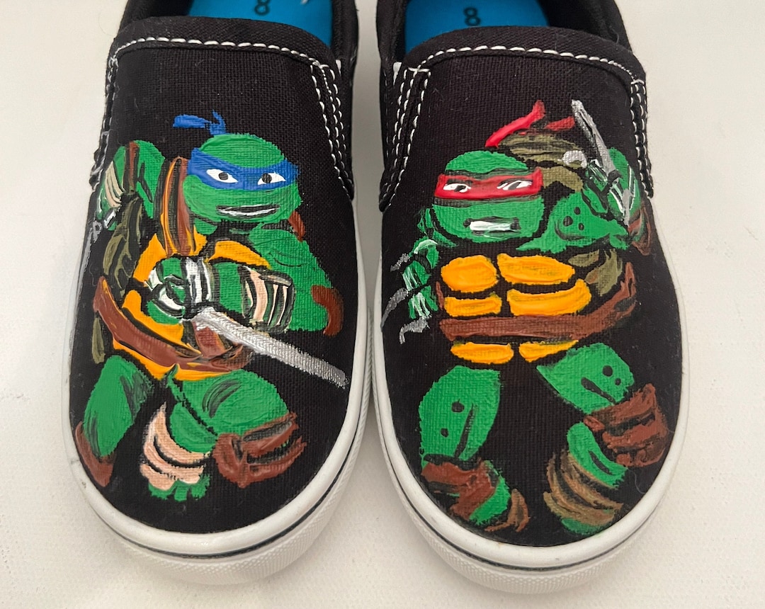 Hand Painted NINJA TURTLE Shoes Converse Vans Donatello Michelangelo ...
