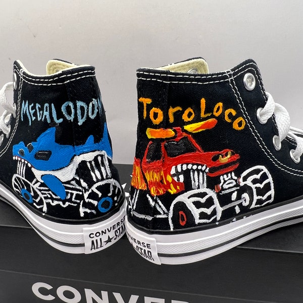 Monster Jam Converse Shoes - Etsy
