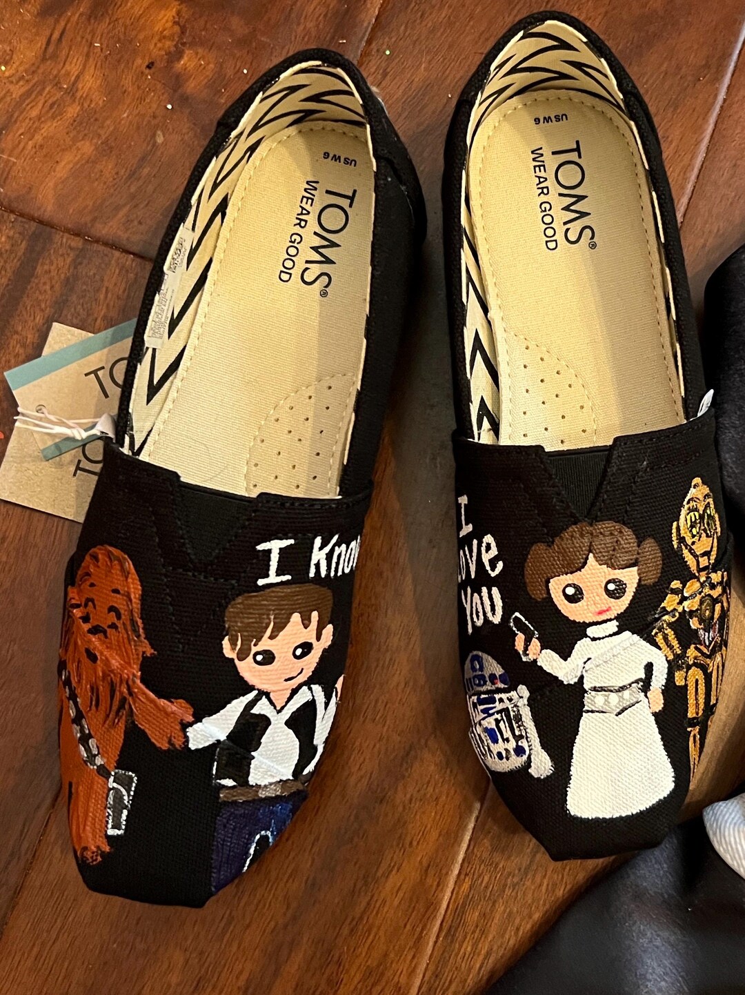 Star Wars Shoes Hand Painted Disney Shoes Women's Kids Disney Baby Yoda ...