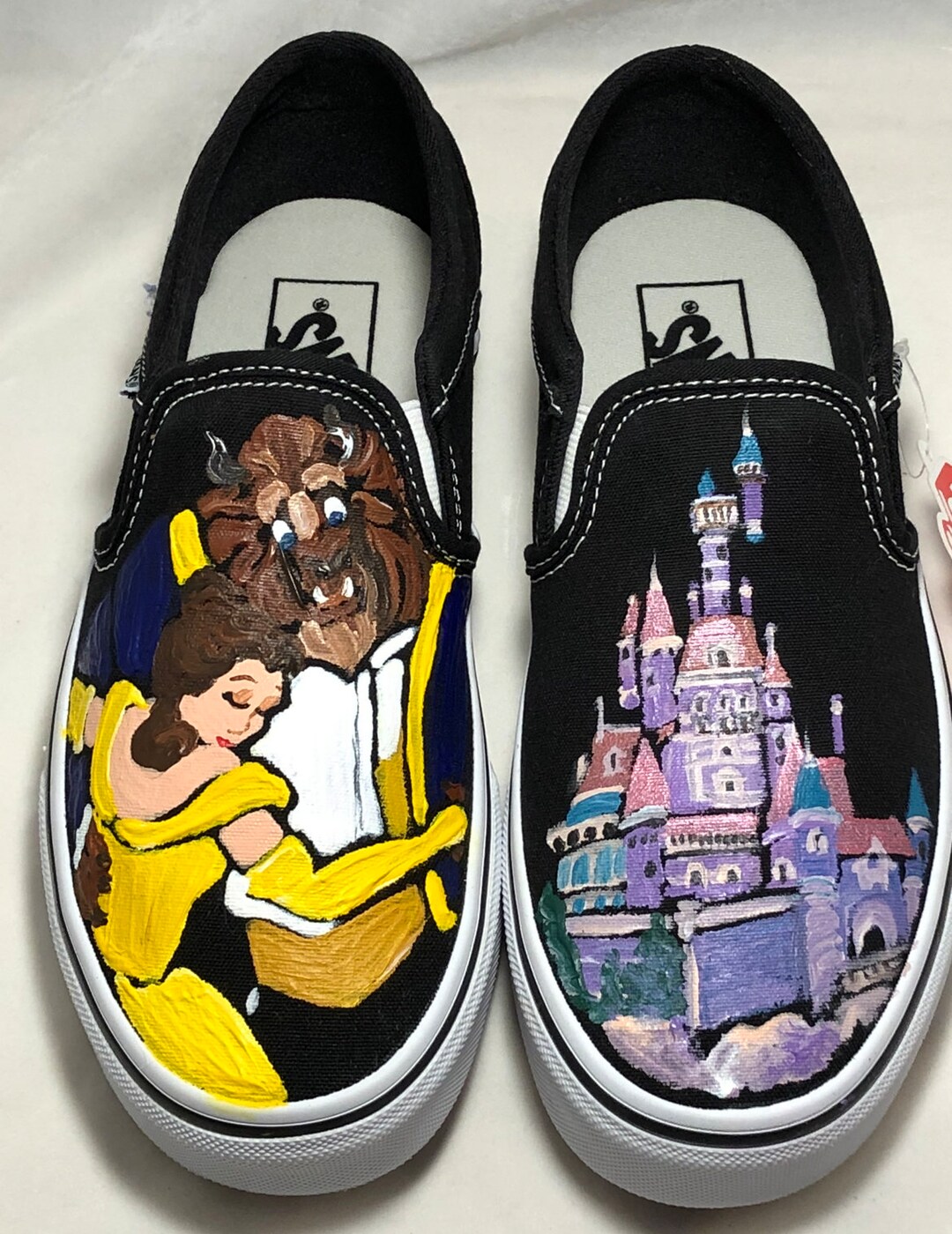 Disney Beauty and the Beast Shoes Hand Painted Disney Shoes - Etsy
