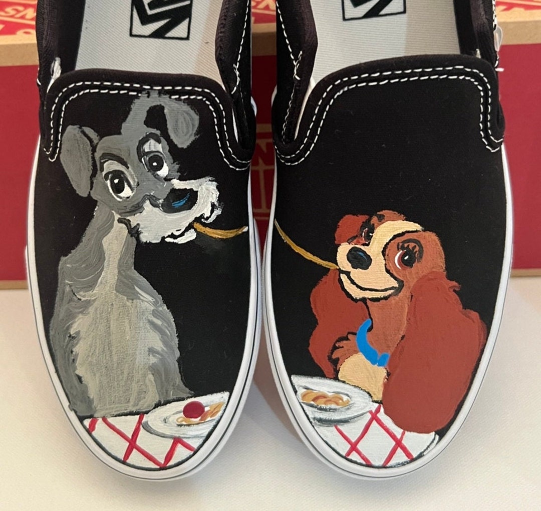 Disney Wedding Shoes Lady & the Tramp Shoes Spaghetti Scene Disney Dogs ...