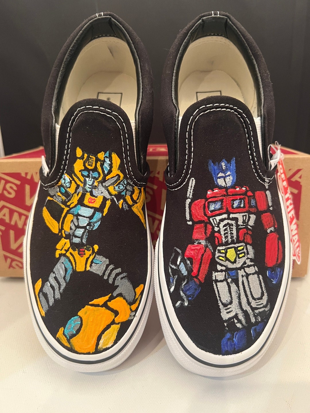 Hand Painted Transformer Shoes Transformers Shoes Optimus - Etsy
