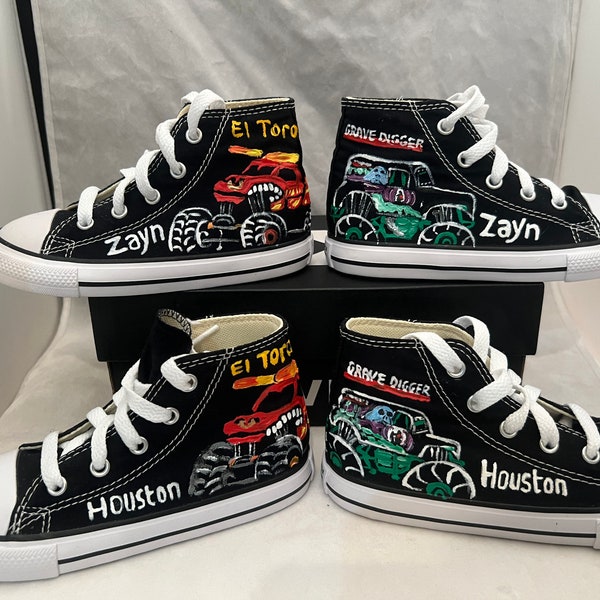 Monster Jam Converse Shoes - Etsy