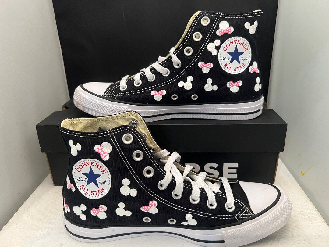 Mickey and Minnie Shoes Hand Painted Minnie Mouse Shoes Disney - Etsy