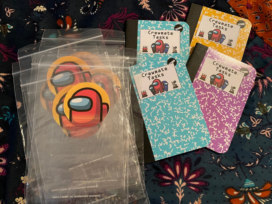 Among Us Favor Bag & Task Pad Stickers - Etsy