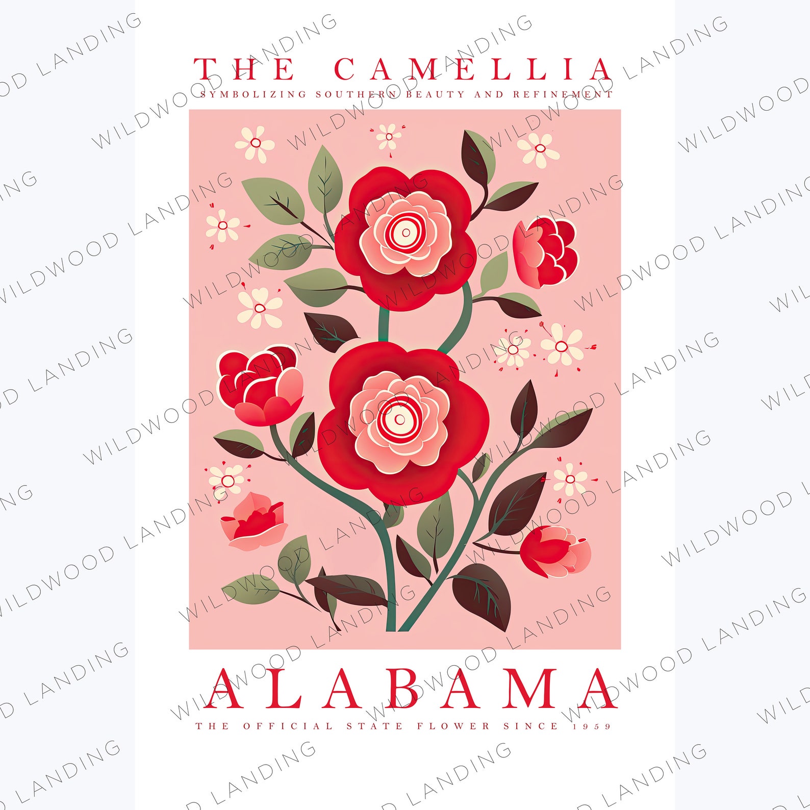 Alabama State Flower - Tea Towel - Etsy