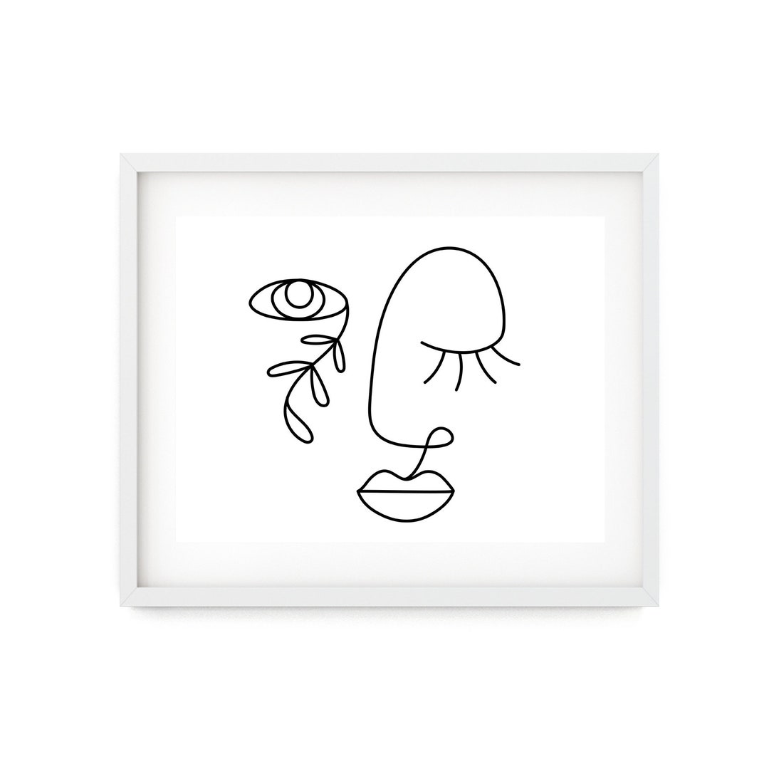 Aurora Line Art Framed - Etsy