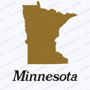 Minnesota State Silhouette - Etsy