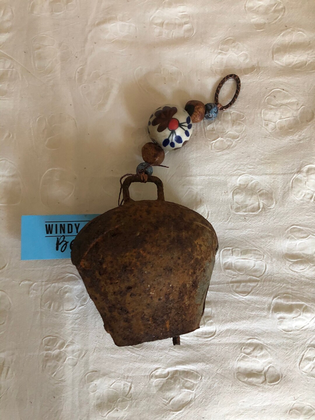Rusty Vintage Bell Rusty Bell Vintage Cow Bell Beaded - Etsy