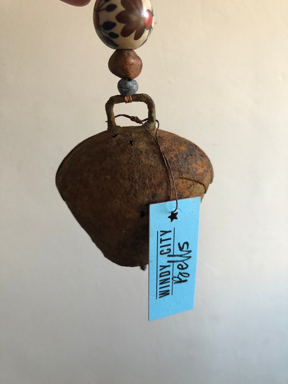 Rusty Vintage Bell Rusty Bell Vintage Cow Bell Beaded | Etsy