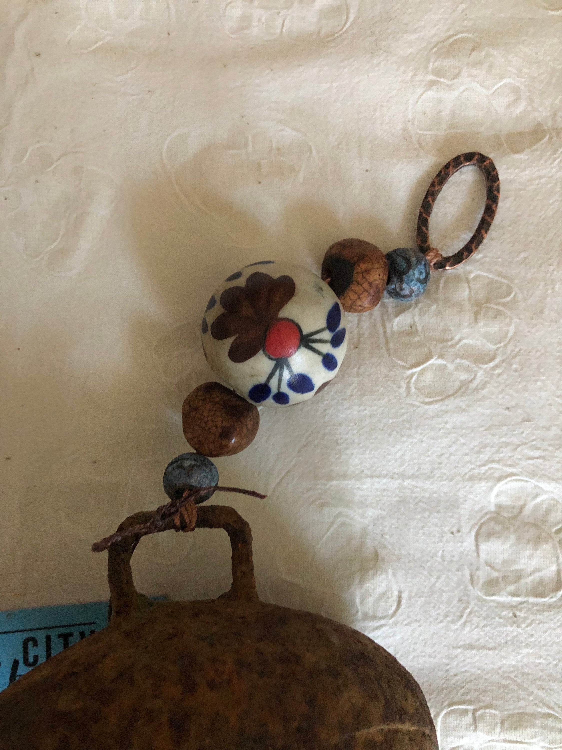 Rusty Vintage Bell Rusty Bell Vintage Cow Bell Beaded - Etsy
