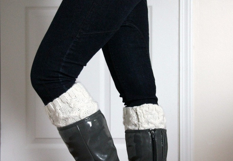Cabled Knit Boot Cuffs - Boot Sweaters - Handmade Boot Cuffs - Cable ...
