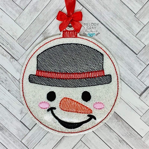 Snowman Face Embroidery - Etsy