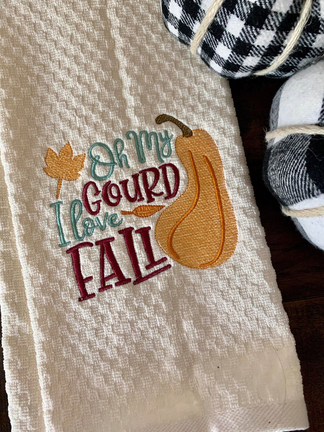 Oh My Gourd I Love Fall 5x7, 6x10 Included- DIGITAL Embroidery DESIGN ...