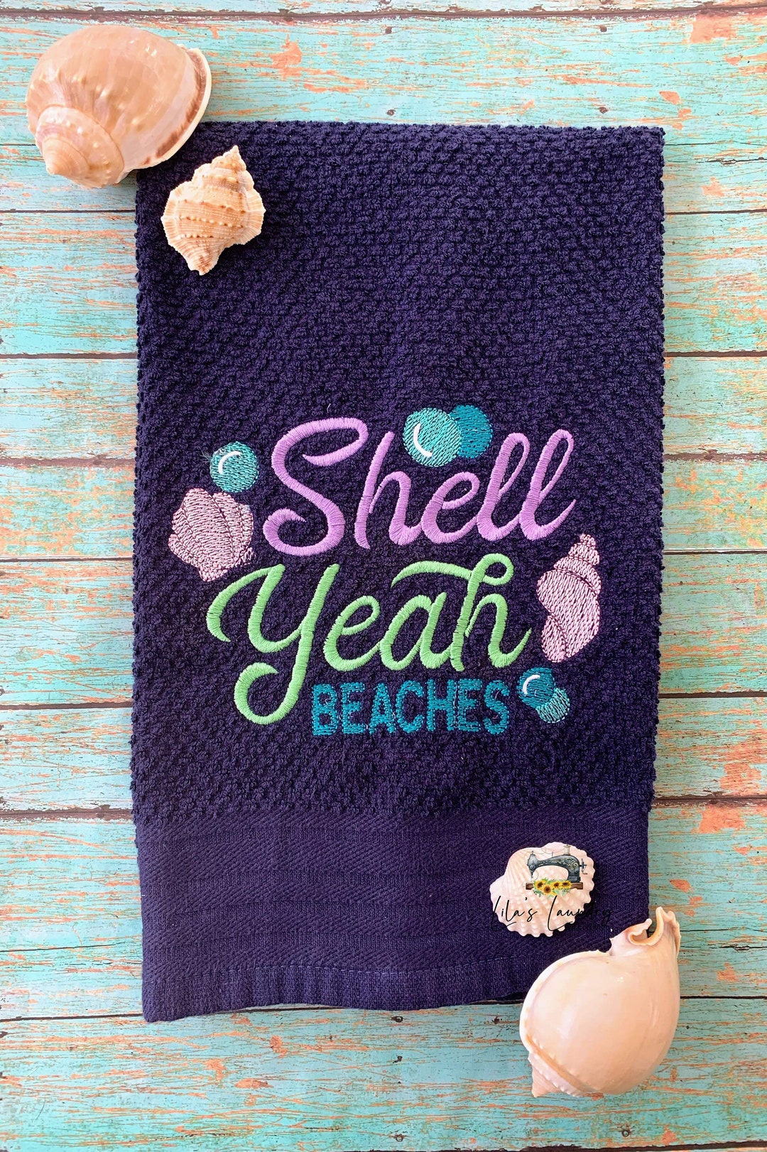 Shell Yeah Beaches - 2 Sizes Included- Embroidery Design - DIGITAL ...