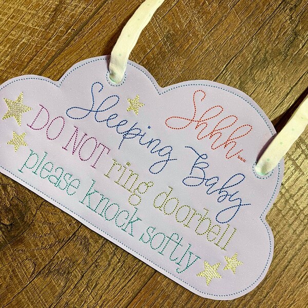 Sleeping Baby Door Sign - Etsy