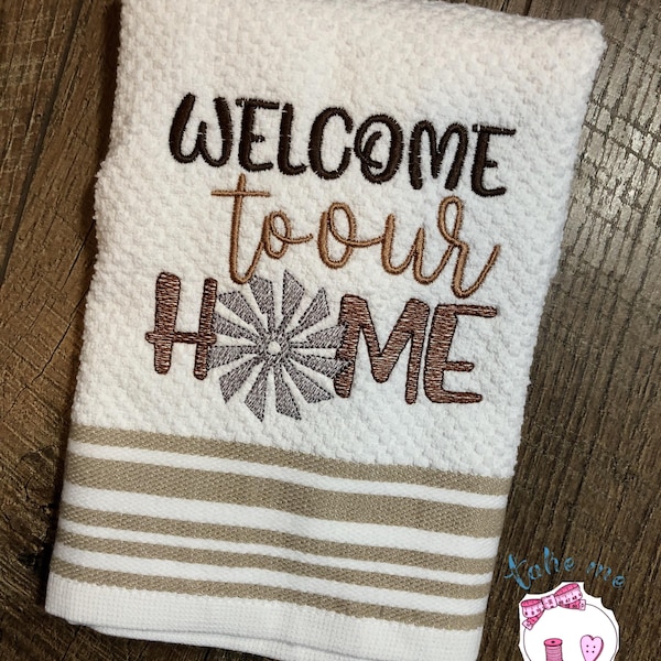 Welcome Embroidery - Etsy