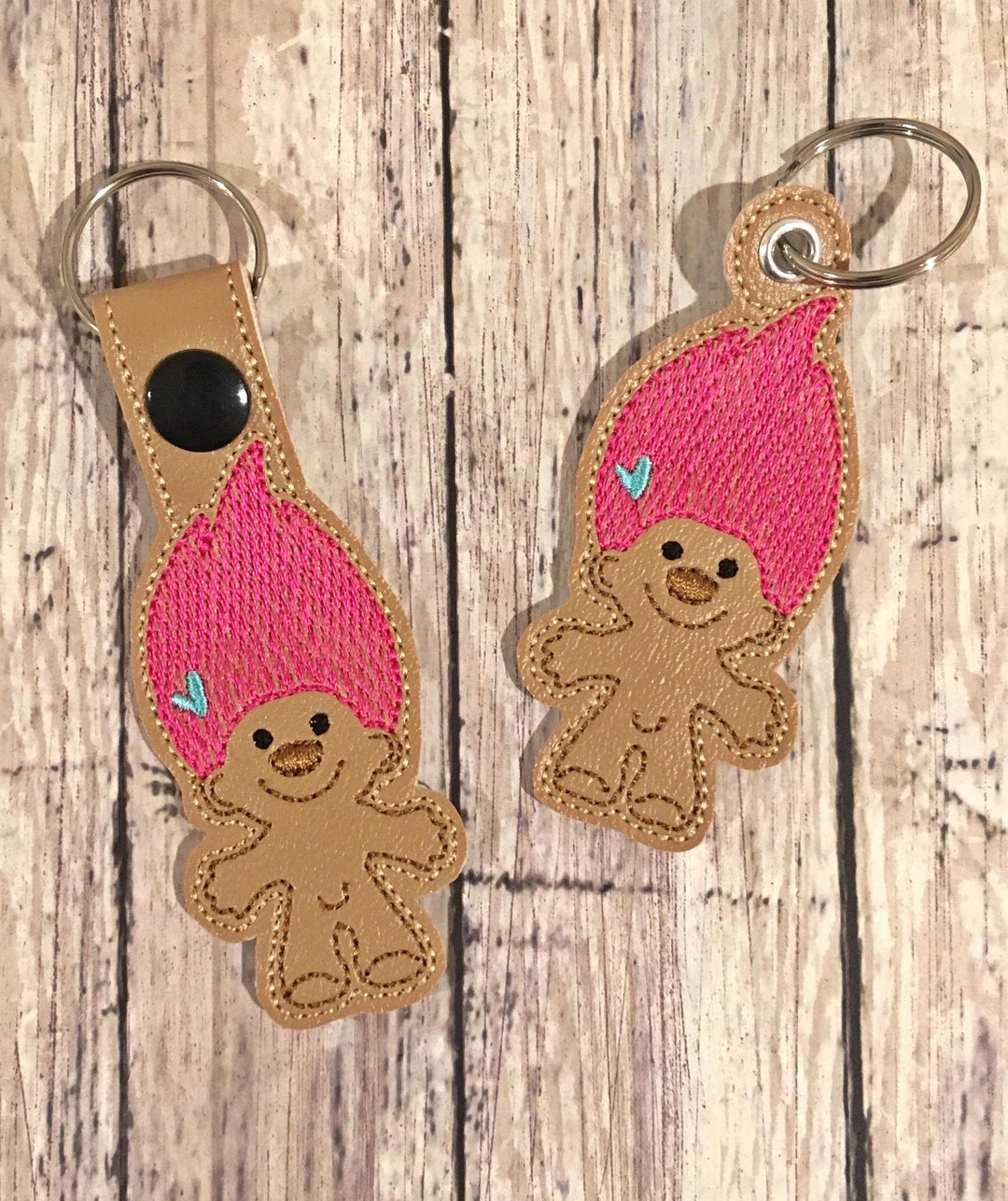 Troll Snap Tab Fob 4x4 and 5x7 Included- Embroidery Design - DIGITAL ...
