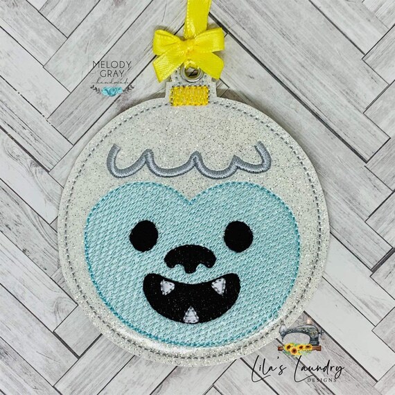 Yeti Face Ornament DIGITAL Embroidery DESIGN | Etsy
