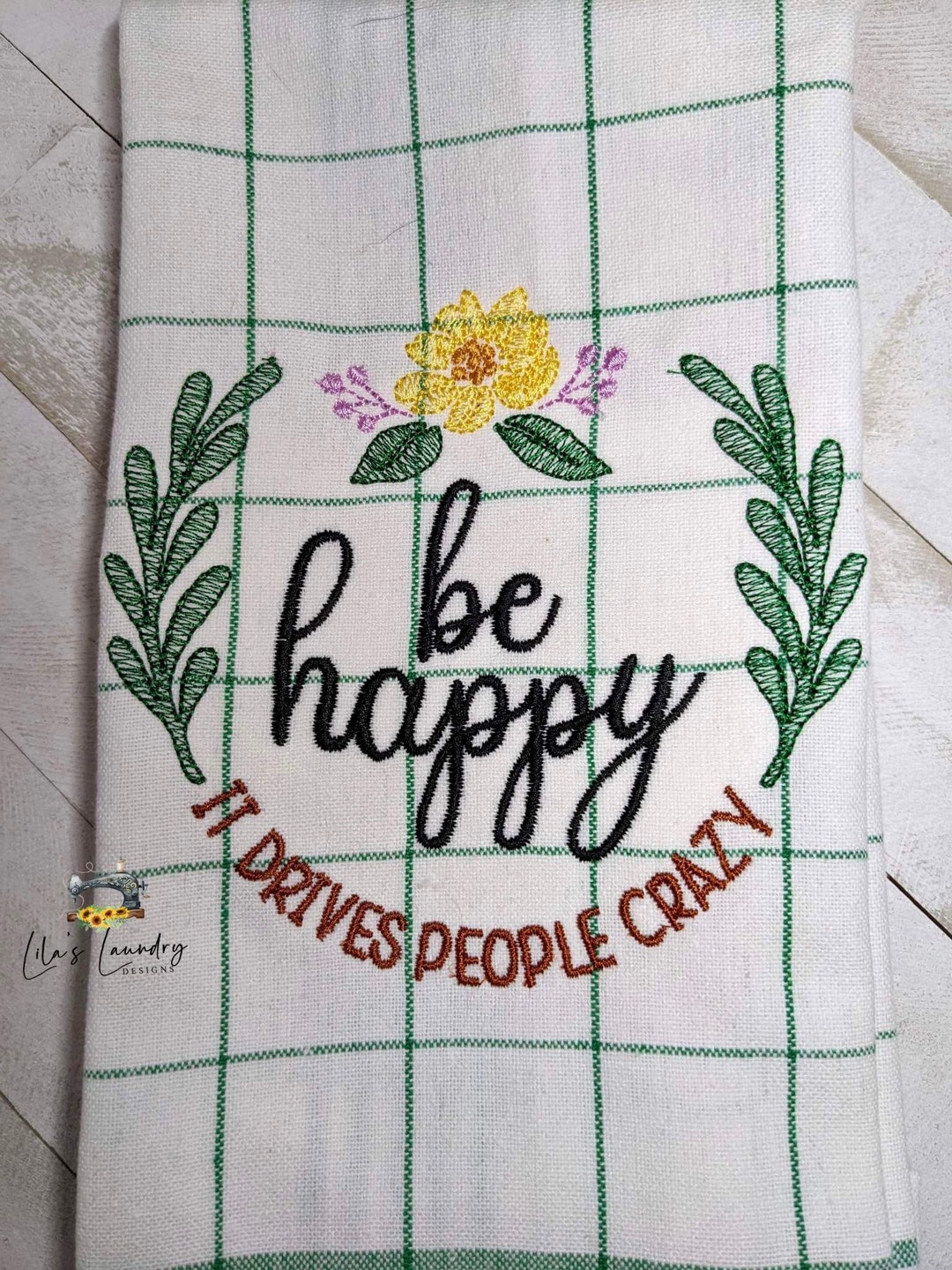 Be Happy- 4 Sizes Included- Embroidery Design - DIGITAL Embroidery ...