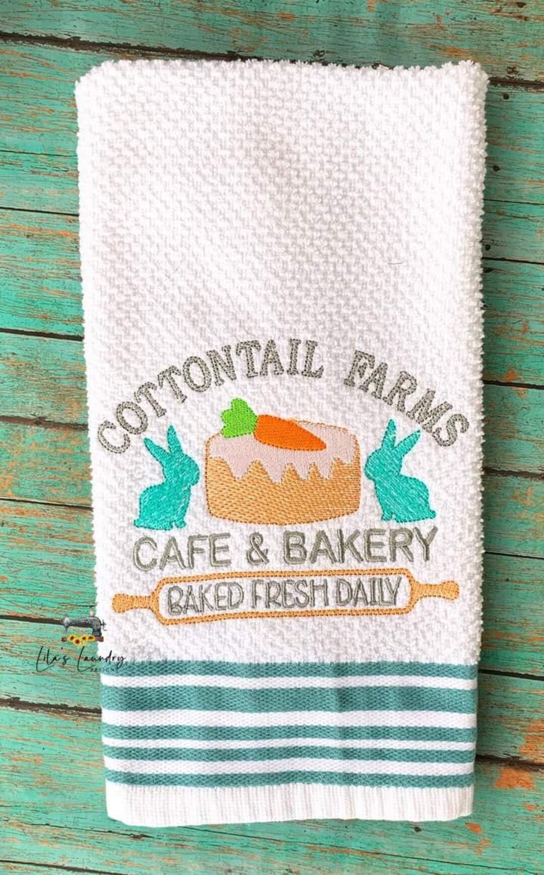 Cottontail Cafe - 3 Sizes Included- Embroidery Design - DIGITAL ...