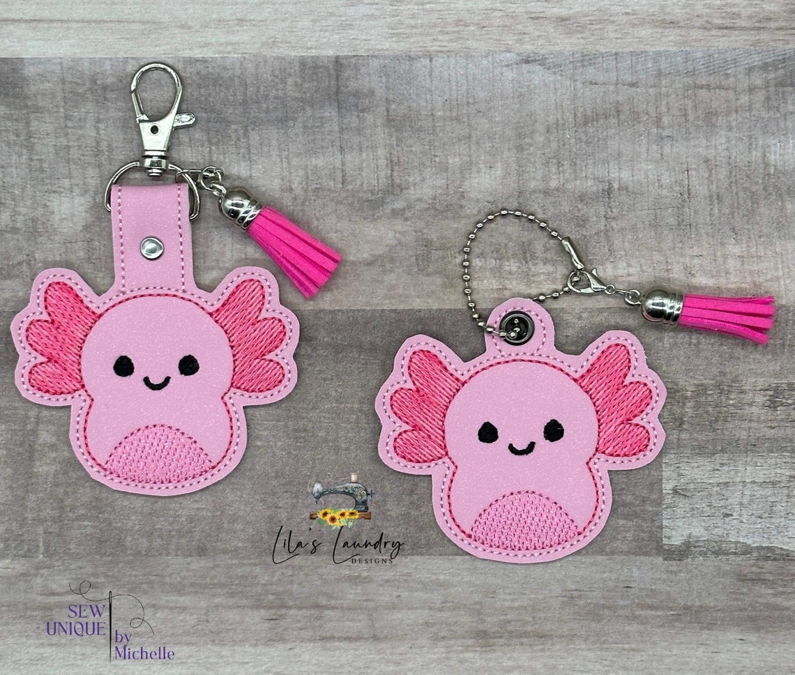 Axolotl Squish Squad Fobs Embroidery Design DIGITAL - Etsy