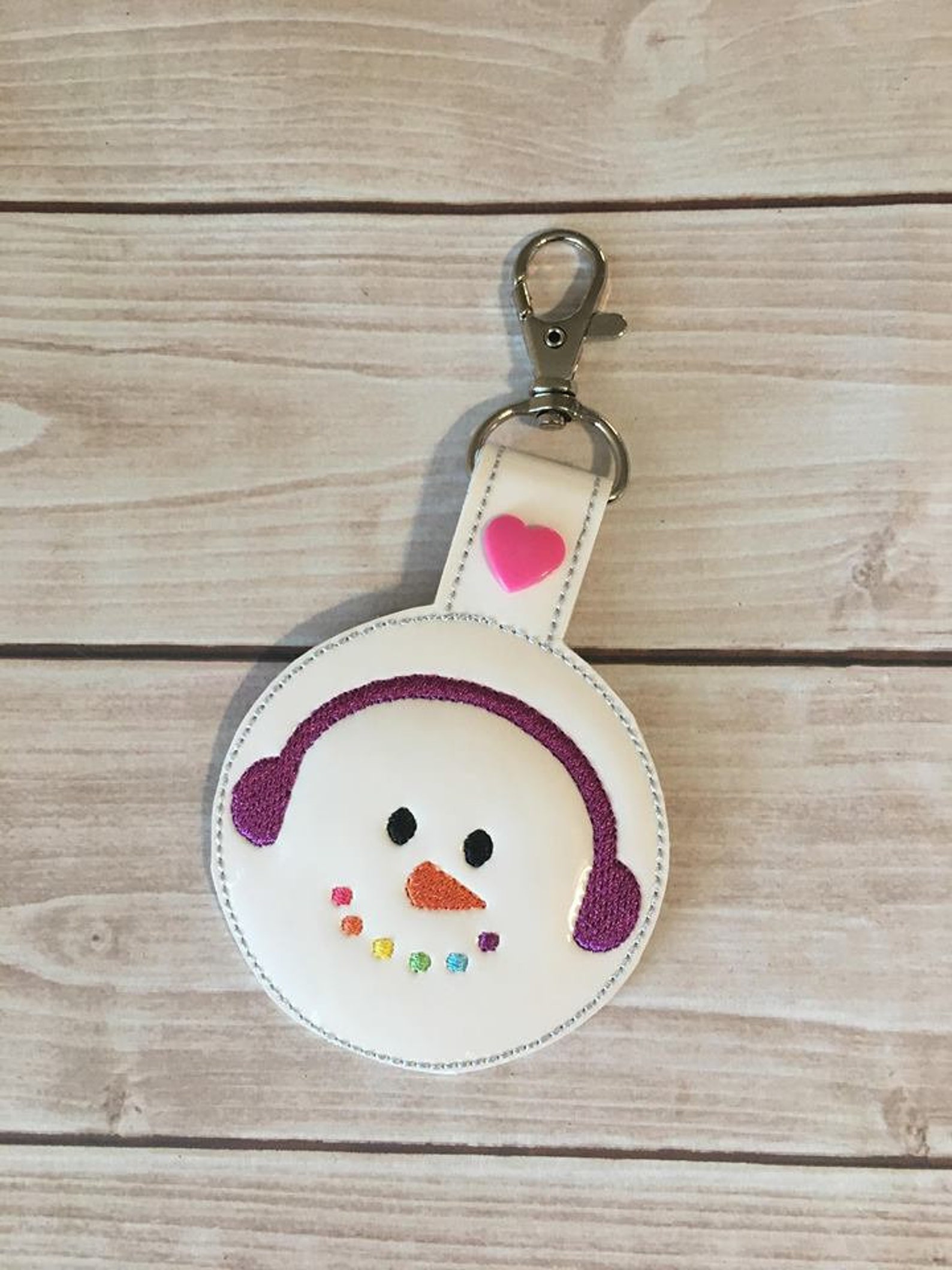 ITH Cute Snowman Snap Tab 4x4 and 5x7 Included Embroidery - Etsy