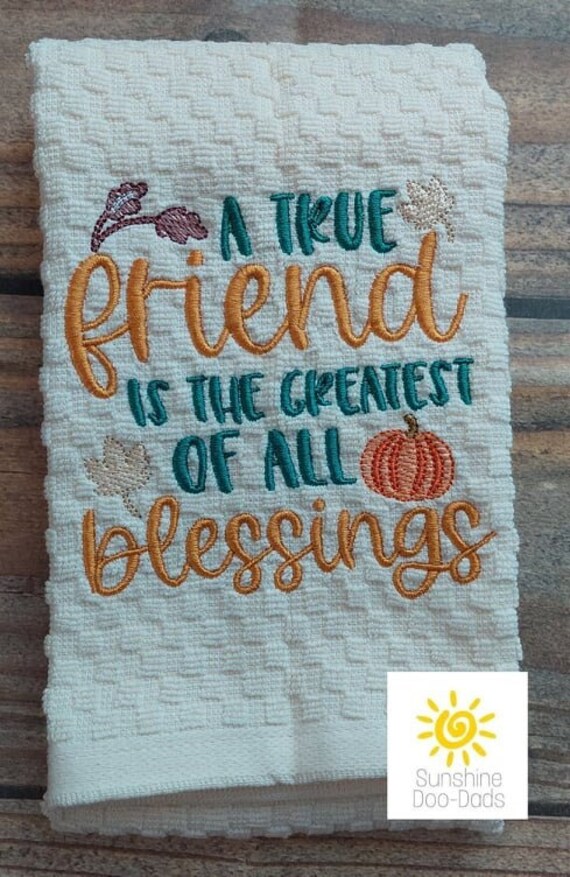 A True Friend 4 Sizes Included Embroidery Design DIGITAL - Etsy