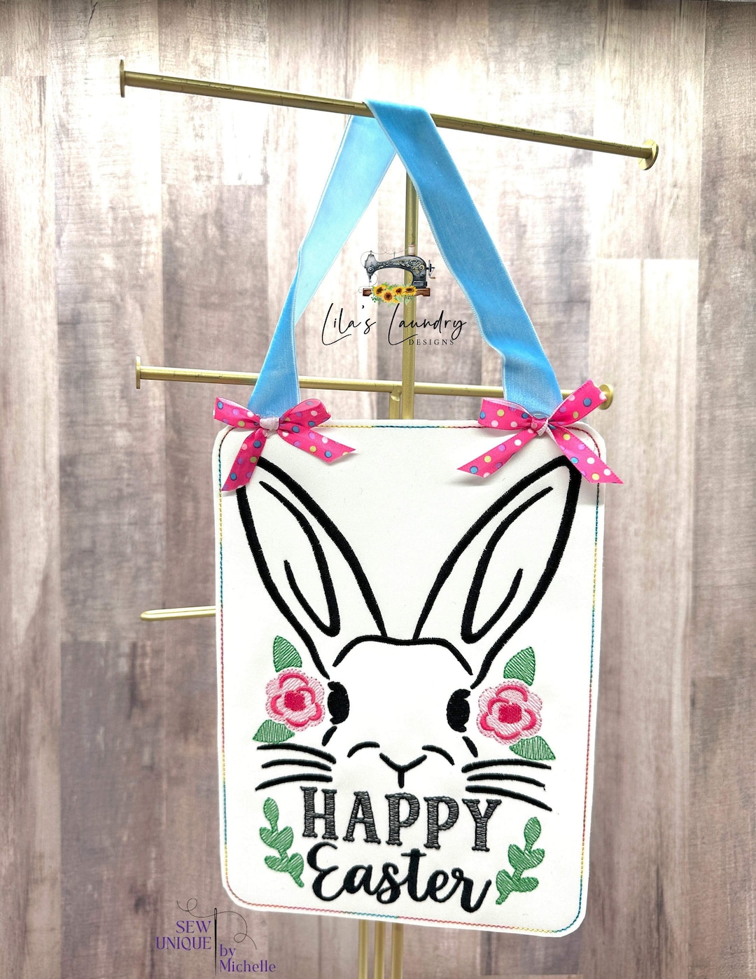 Happy Easter Door Sign - 2 Sizes Included - Embroidery Design - DIGITAL ...